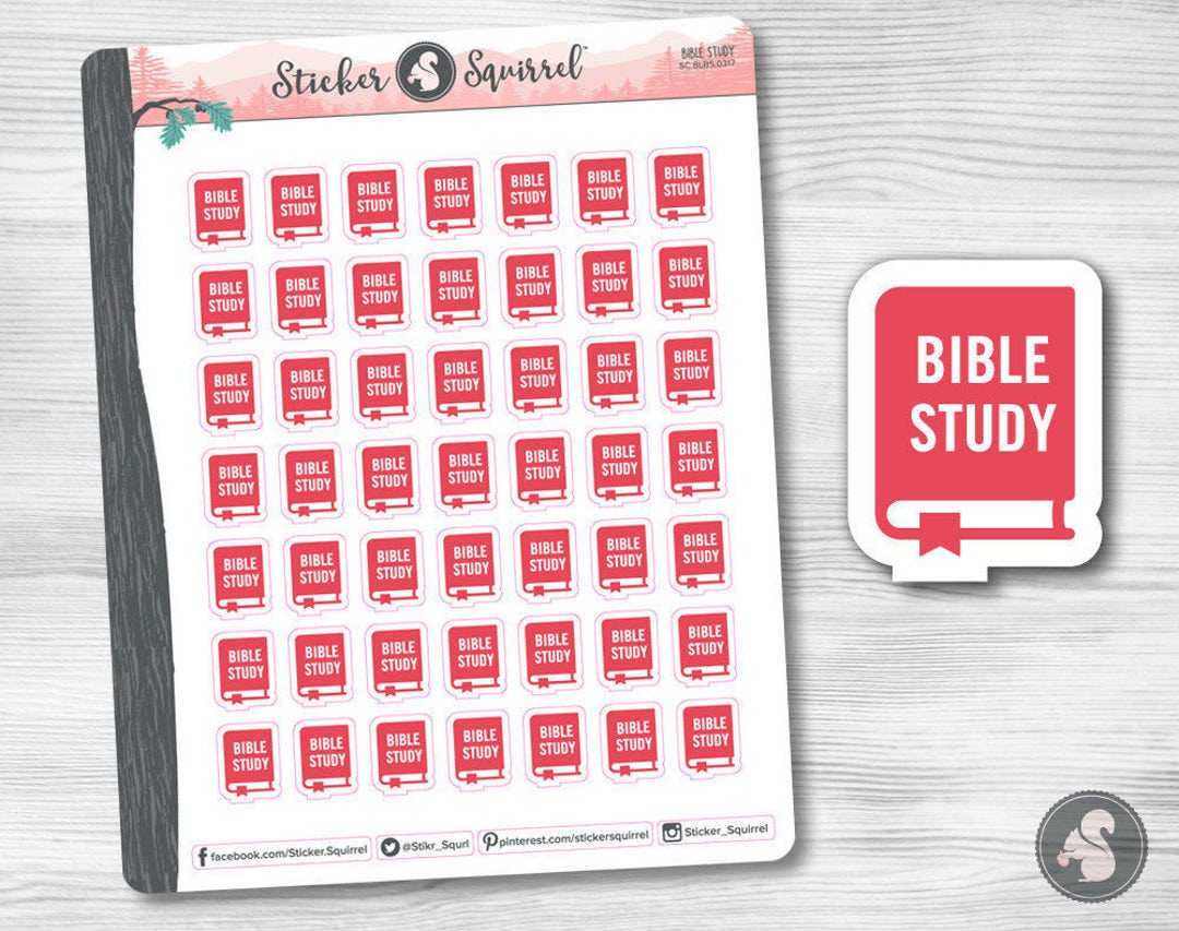 Bible Study Planner Stickers - Church Worship Service Reminder ...