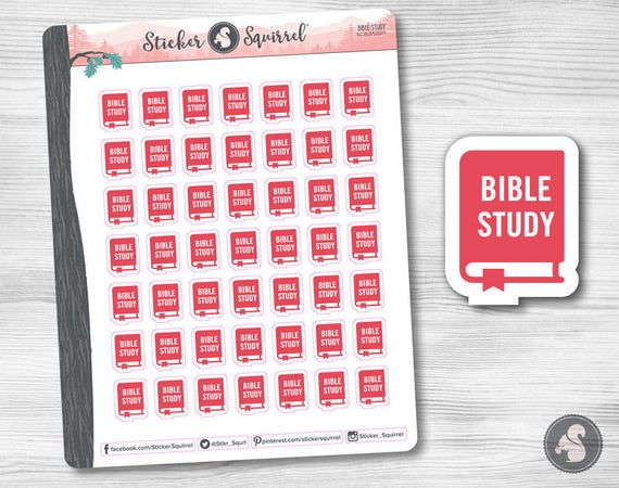 Bible Study Planner Stickers Church Worship Service Reminder - Etsy