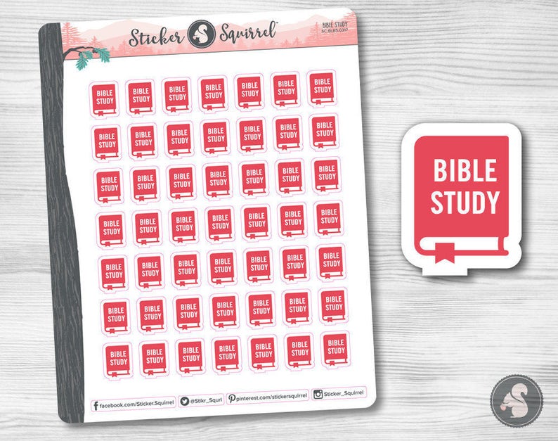 Bible Study Planner Stickers Church Worship Service Reminder - Etsy