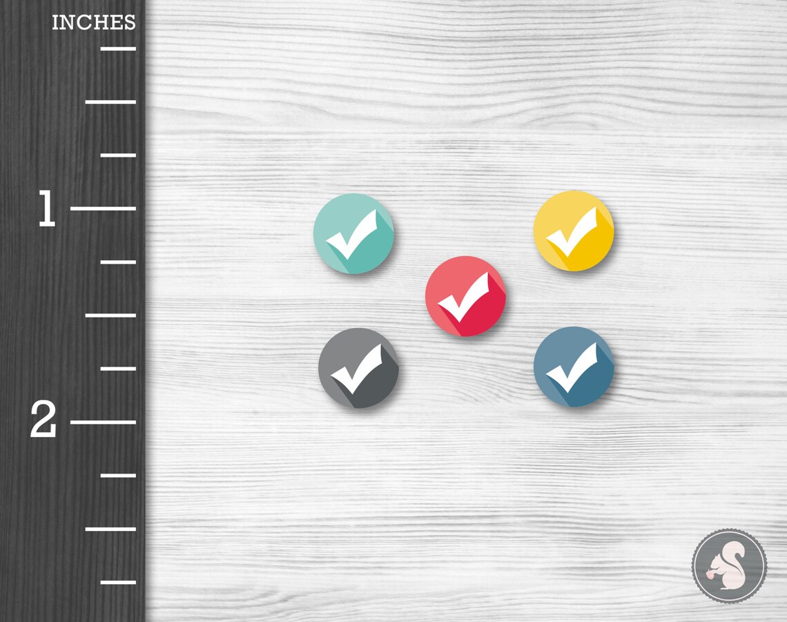 Check Mark Circle Planner Stickers Erin Condren Monthly | Etsy