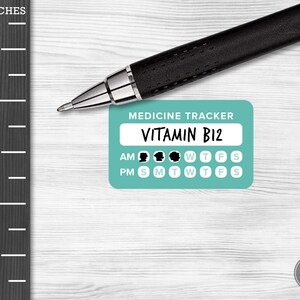 Medicine Tracker Planner Stickers: Weekly Meds Reminder - Etsy