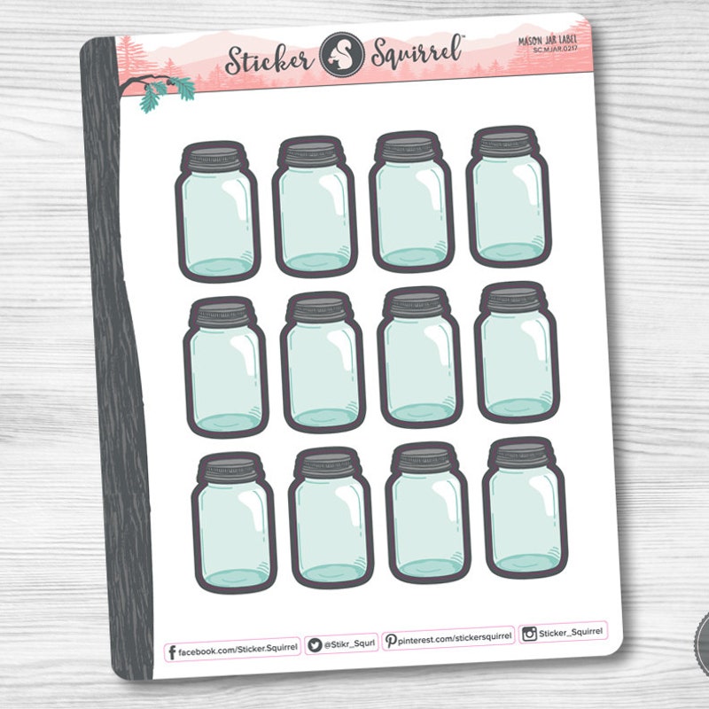 Mason Jar Decal - Etsy