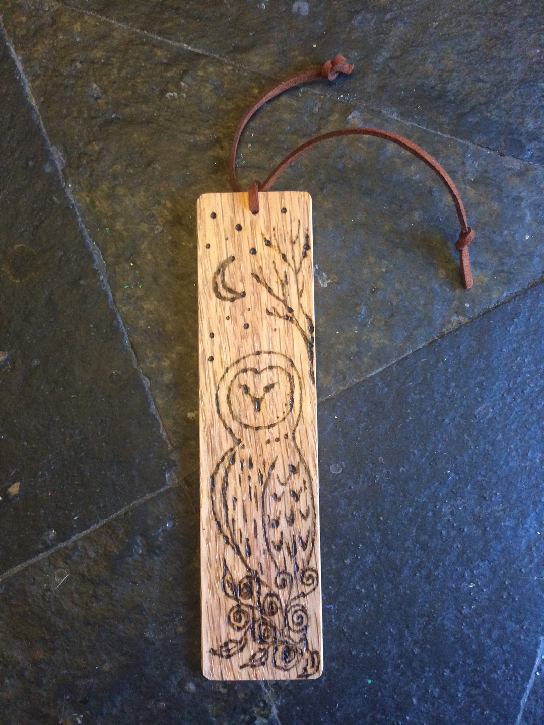 Owl, Barn Owl, Wooden Bookmark, Bookmark, Handmade, Woodburned, Unique ...