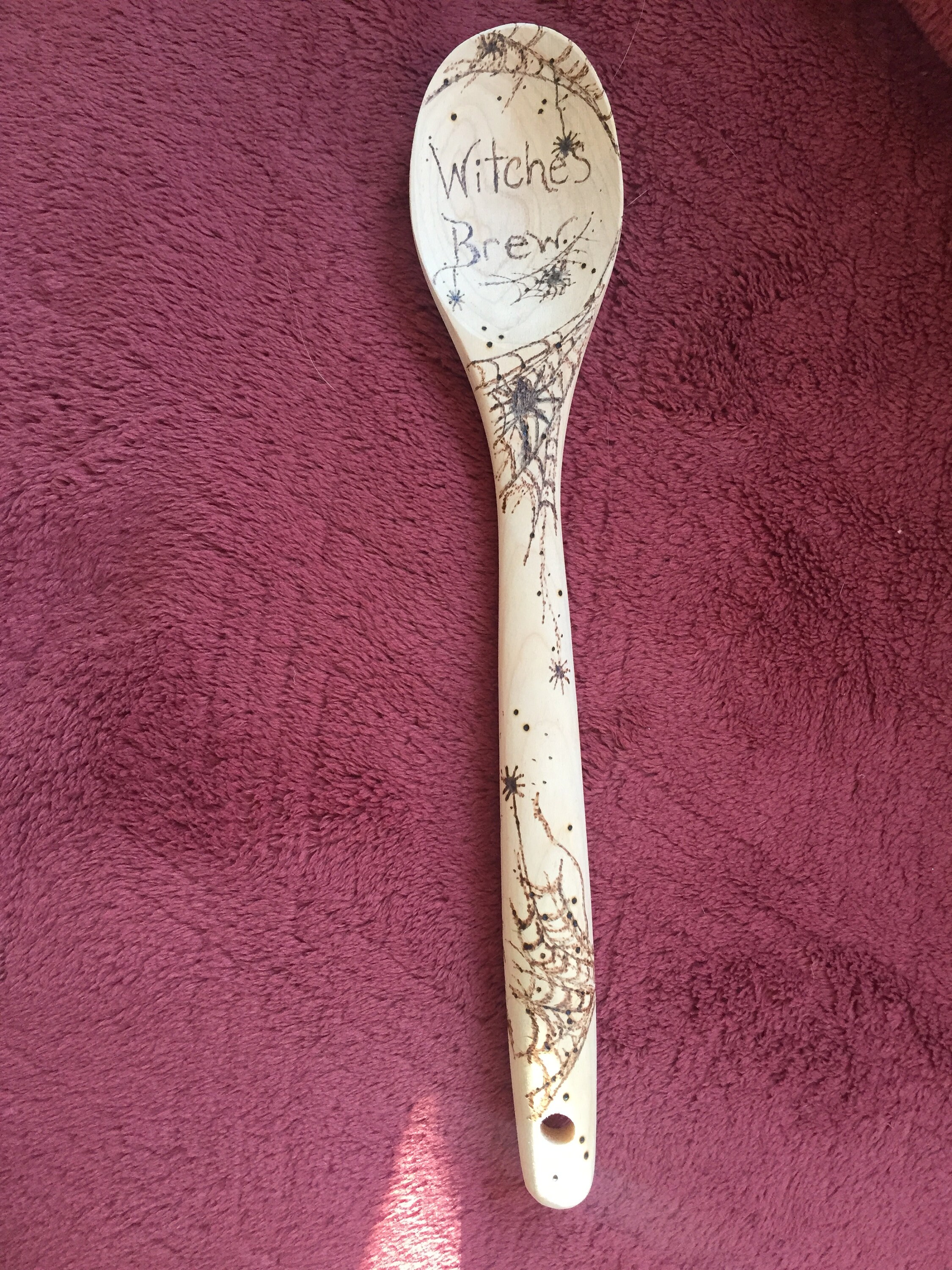 Wood Burned Witches Brew Magical Spoon ,handmade, Rustic, Kitchen ...