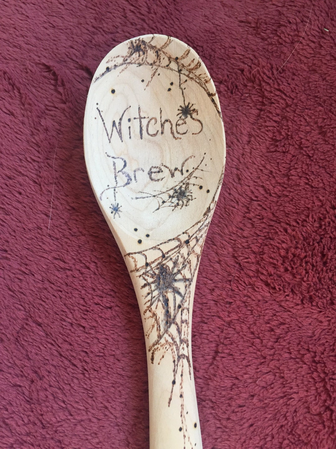 Wood Burned Witches Brew Magical Spoon ,handmade, Rustic, Kitchen ...