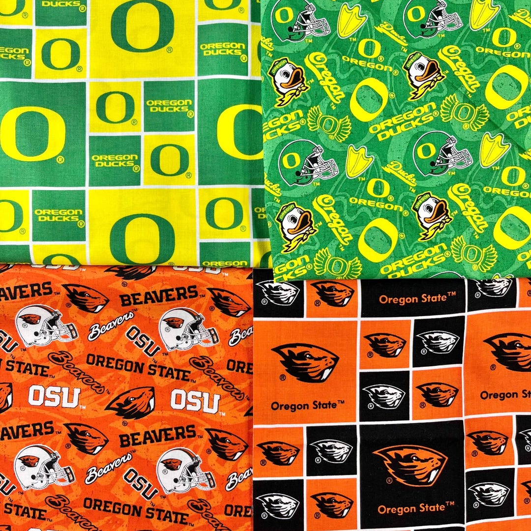 Oregon Ducks or Beavers Fabric -- SHIPS in 1-2 Business Days -- All ...