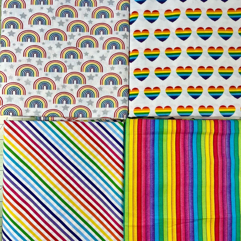 Rainbow Fabric - Etsy