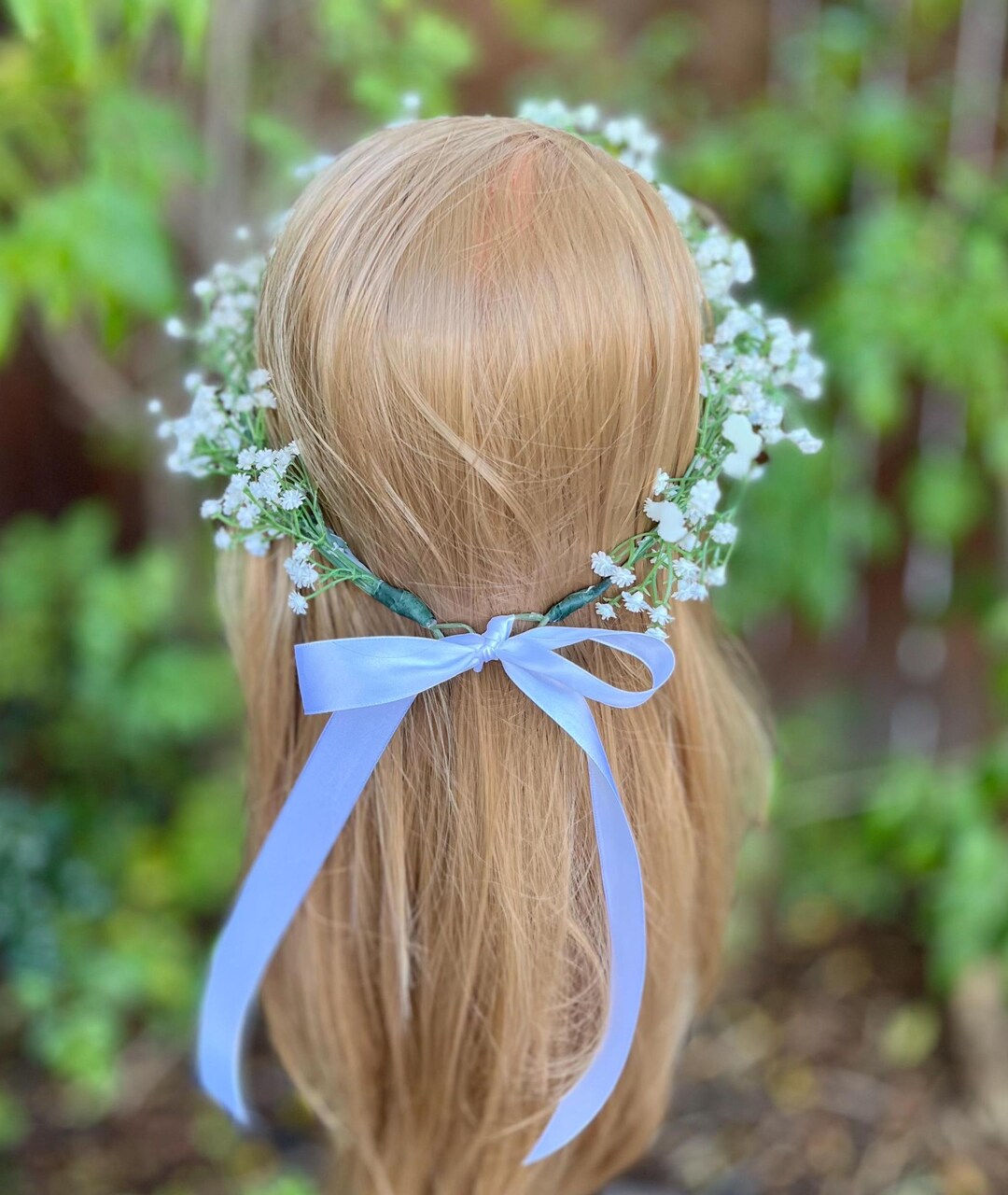 Babys Breath Flower Crown for Children and Adults - Faux Floral Halo ...