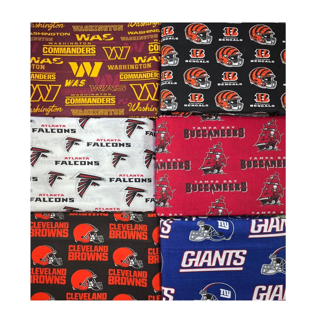 NFL Fabric -- SHIPS in 1-2 Business Days -- Commanders | Falcons ...