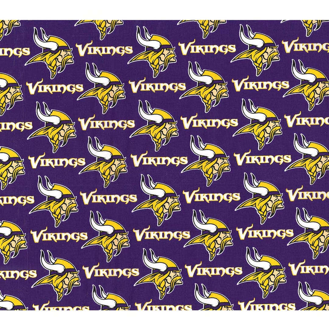 Minnesota Vikings Fabric -- SHIPS in 1-2 Business Days -- 58-in-wide ...