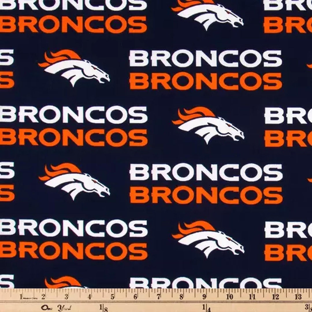 Denver Broncos Fabric SHIPS in 1-2 Business Days 58-in-wide Fabric ...
