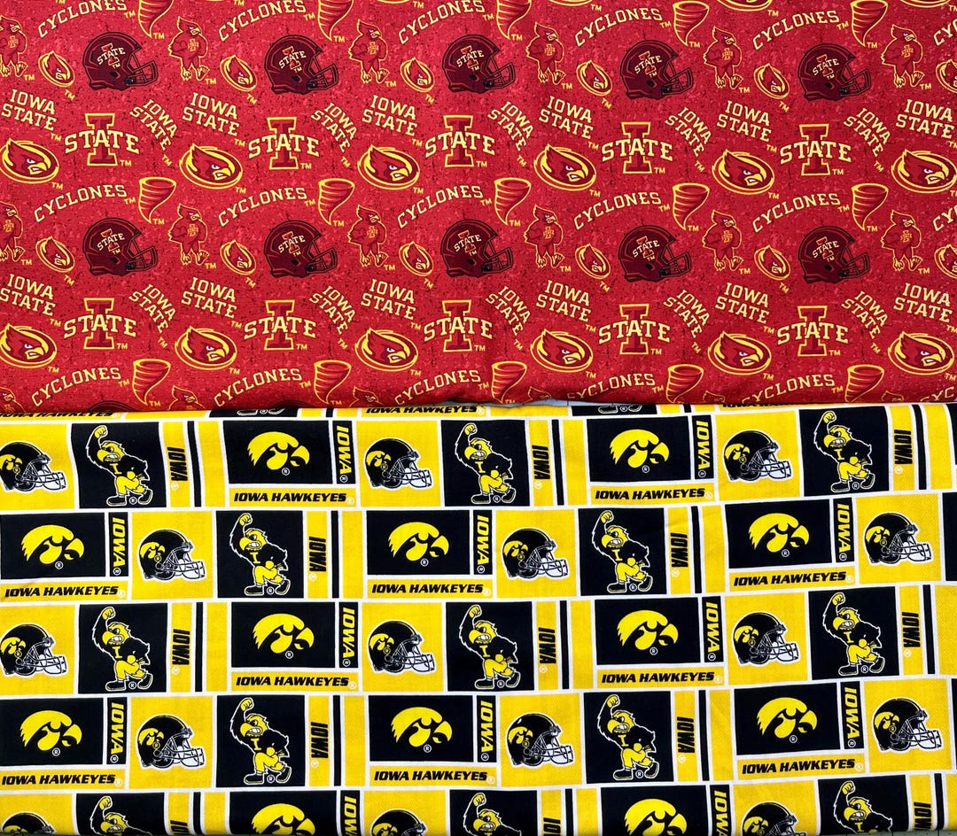 NCAA Fabric: Iowa State or University of Iowa SHIPS in 1-2 Business ...