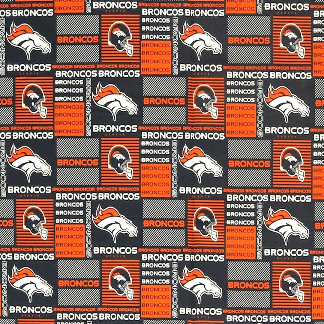Denver Broncos Cotton Fabric: NFL Team Logo, 58-in Wide - Etsy