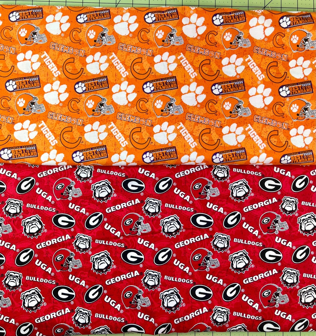 Clemson or UGA Fabric -- SHIPS in 1-2 Business Days -- Clemson ...