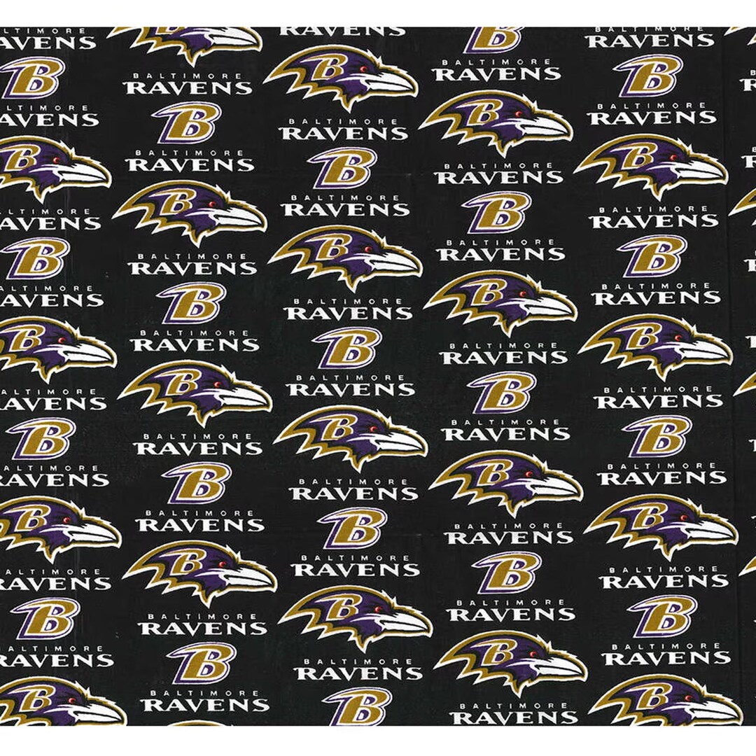 Baltimore Ravens Fabric -- SHIPS in 1-2 Business Days -- 58-in-wide ...
