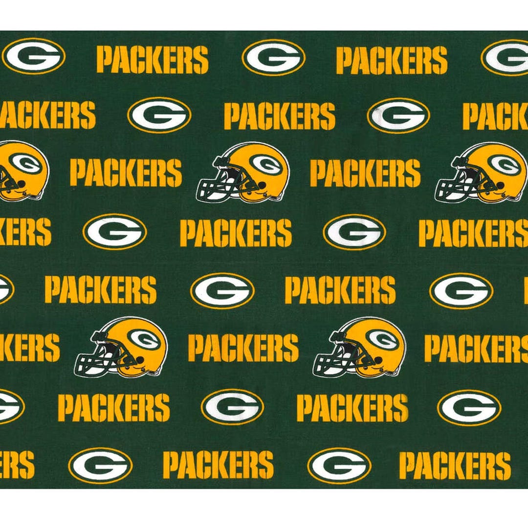 Green Bay Packers Fabric SHIPS in 1-2 Business Days 58 Inch Wide Fabric ...