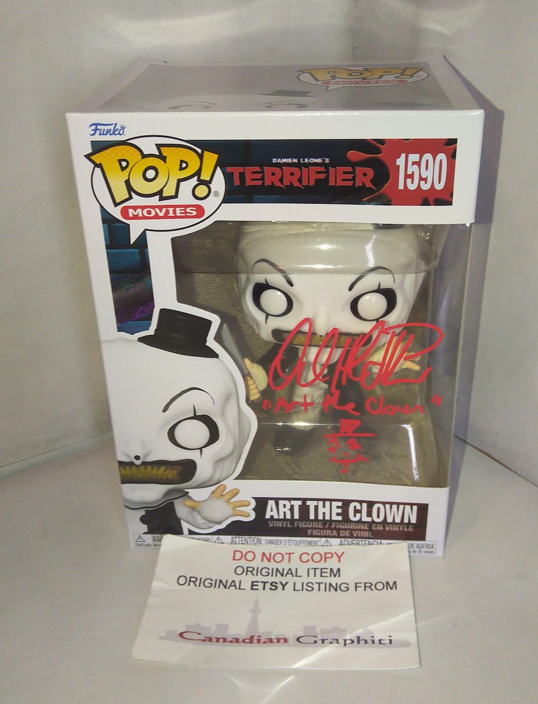 David Howard Thornton Cast Hand Signed Autograph Terrifier Funko Pop ...