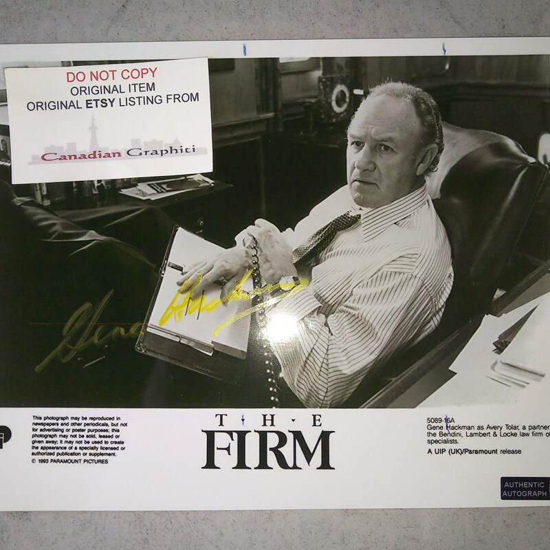 Gene Hackman Signed Autograph - Etsy