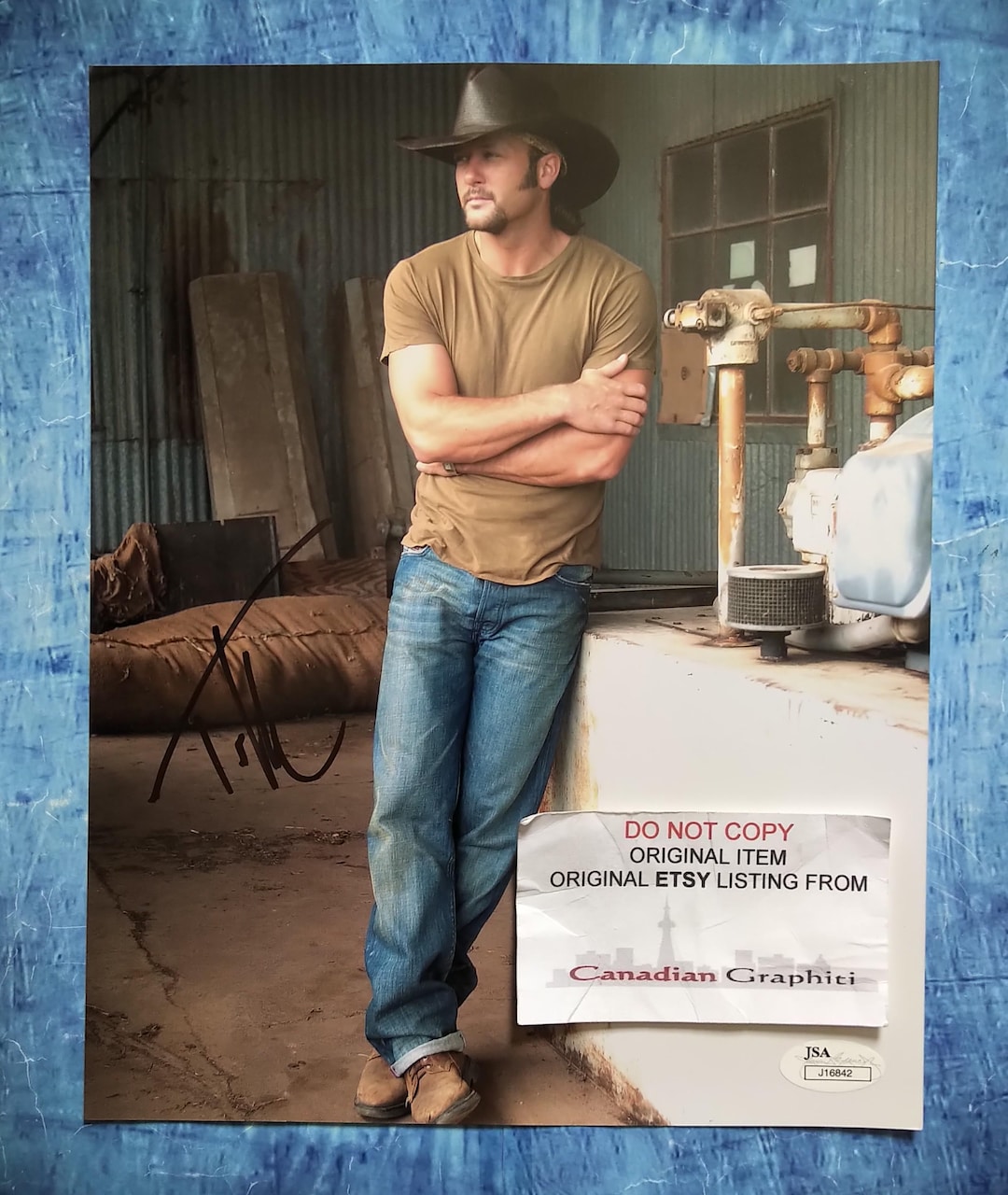 Tim Mcgraw Hand Signed Autograph 8x10 Photo JSA COA - Etsy