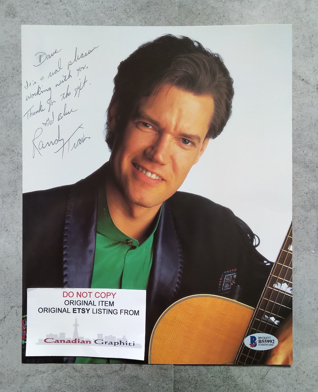 Randy Travis Hand Signed Autograph 8x10 Photo BAS COA - Etsy