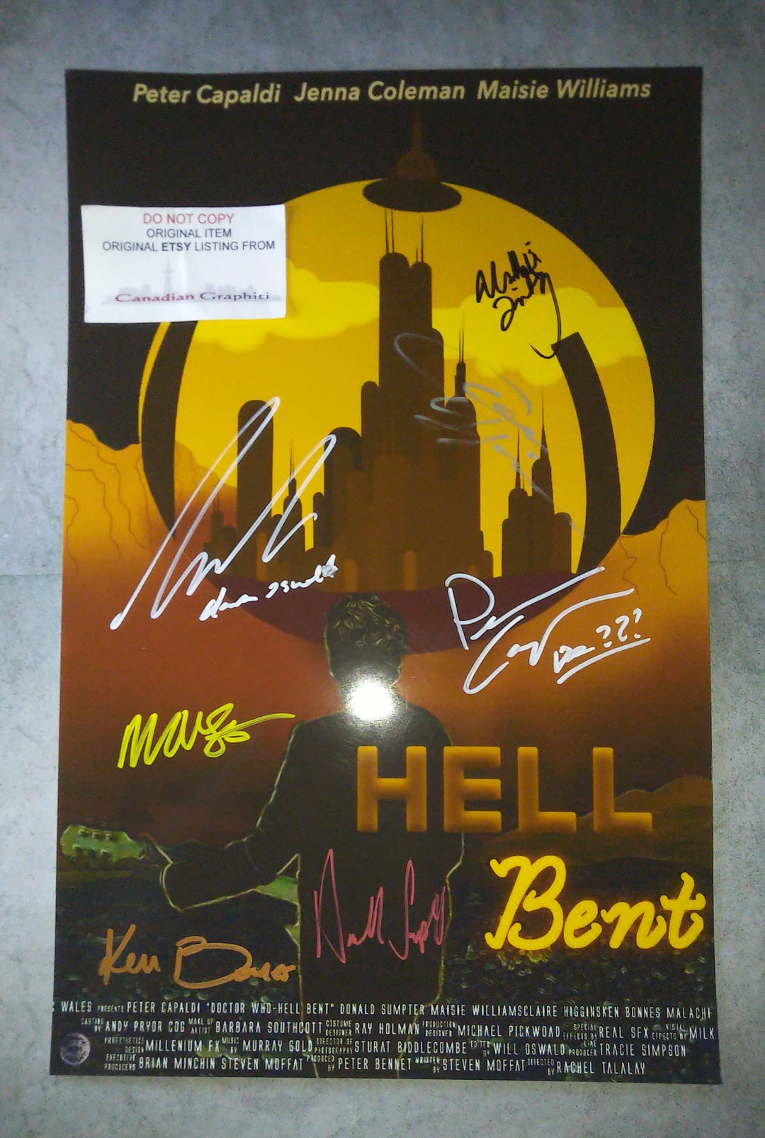 Doctor Who 7x Cast Hand Signed Autograph 11x14 Photo COA Jenna Coleman ...