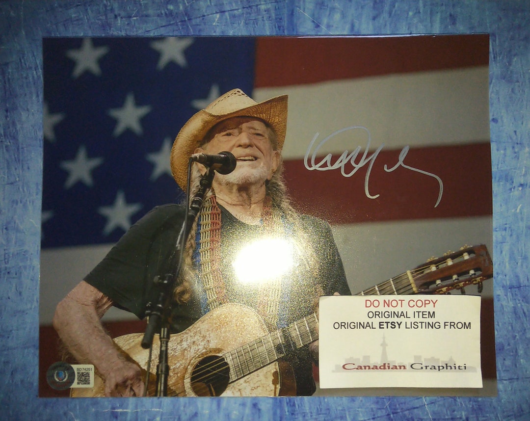Willie Nelson Hand Signed Autograph 8x10 Photo BAS COA - Etsy