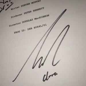Peter Capaldi & Jenna Coleman Hand Signed Autograph Doctor Who Script ...
