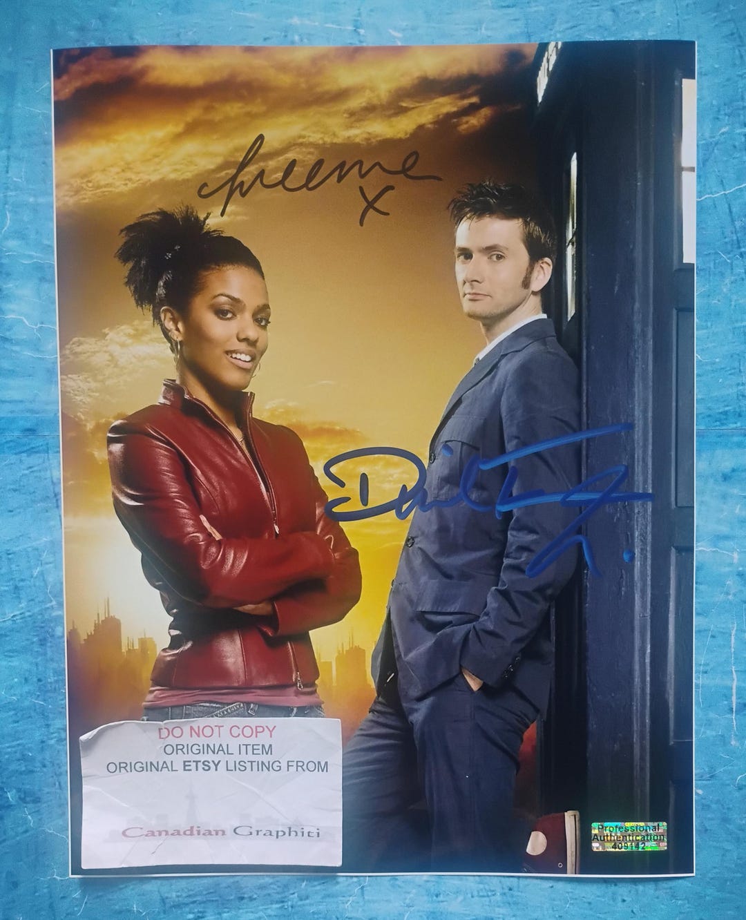David Tennant & Freeman Agyeman Hand Signed Autograph Photo COA Doctor ...