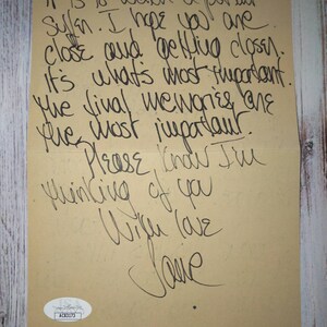 Jane Fonda RARE Hand Written Letter Autograph to Donfeld JSA - Etsy