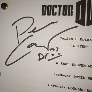 Peter Capaldi & Jenna Coleman Hand Signed Autograph Doctor Who Script ...