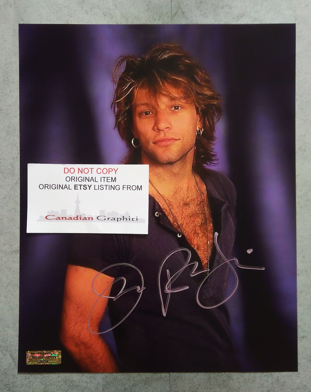Jon Bon Jovi Hand Signed Autograph 8x10 Photo COA - Etsy