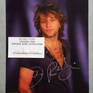 Jon Bon Jovi Hand Signed Autograph 8x10 Photo COA - Etsy