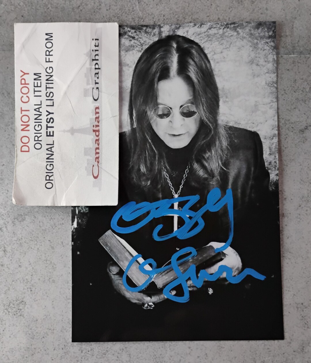 Ozzy Osbourne Hand Signed Autograph Photo COA - Etsy