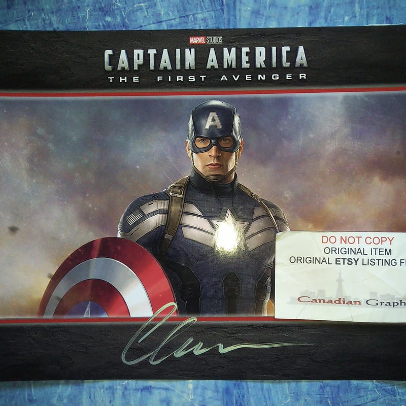 Chris Evans Autographs - Etsy