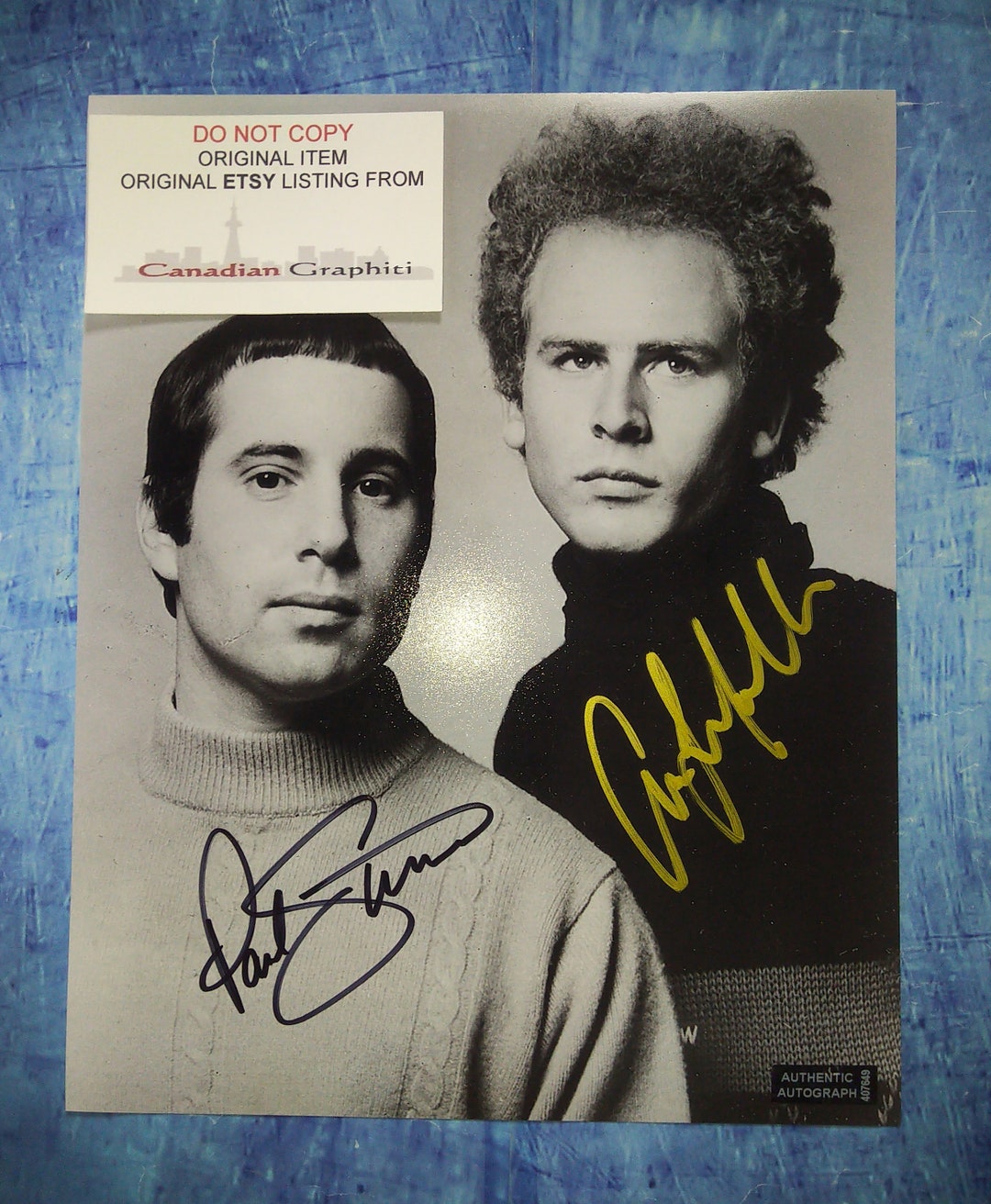 Paul Simon Art Garfunkel Hand Signed Autograph 8810 Photo COA - Etsy