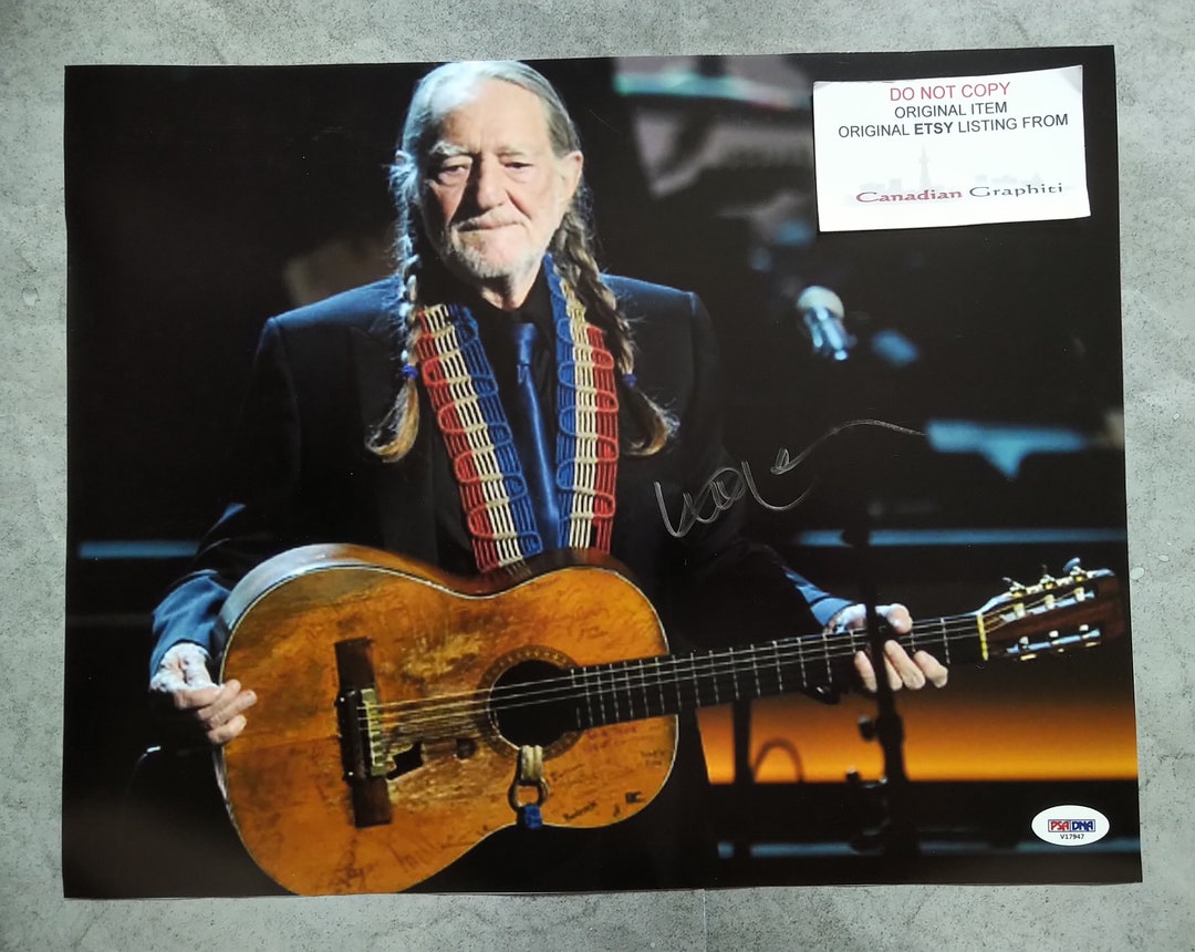 Willie Nelson Hand Signed Autograph 11x14 Photo COA PSA - Etsy