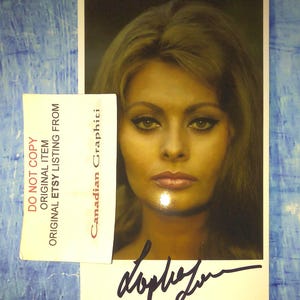 Sophia Loren Hand Signed Autograph 8x10 Photo COA - Etsy