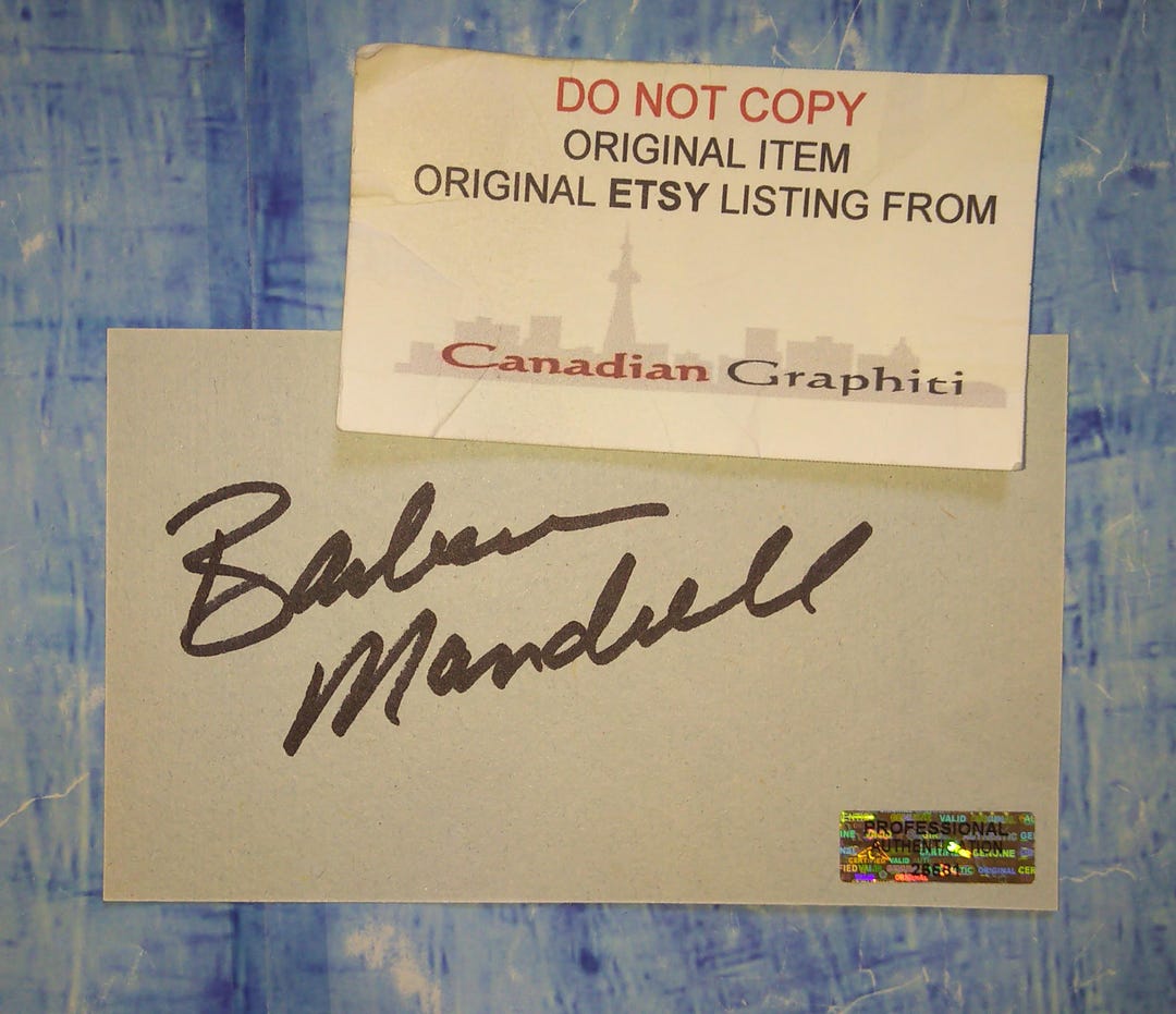 Barbara Mandrell Hand Signed Autograph Index Card COA - Etsy
