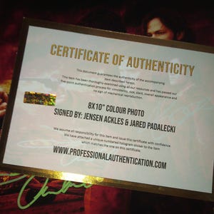 Jared Padalecki & Jensen Ackles Hand Signed Autograph 8x10 Photo COA ...