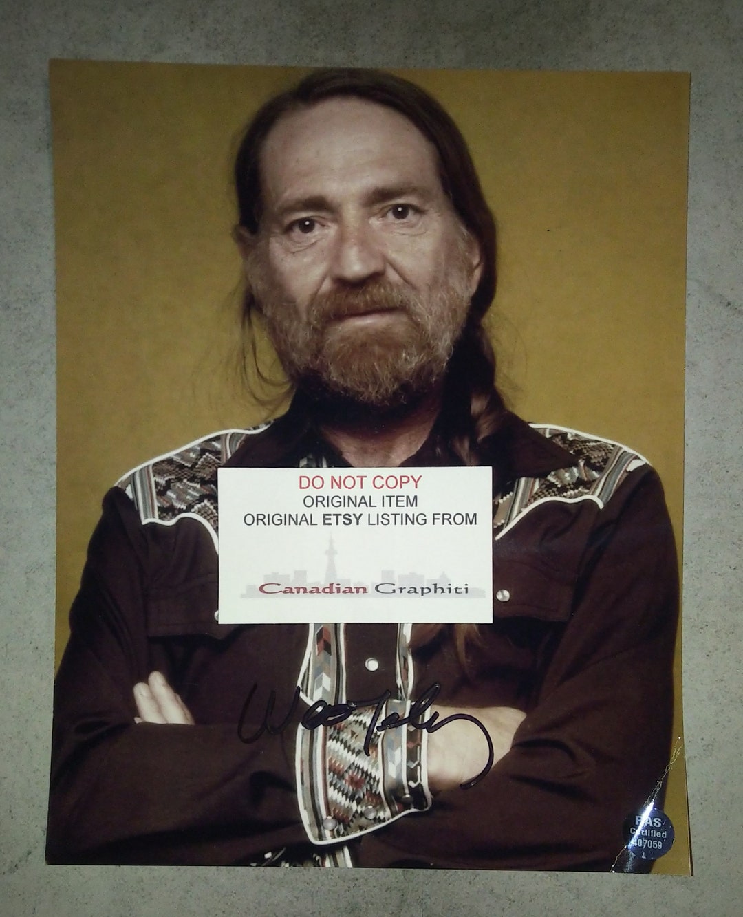 Willie Nelson Hand Signed Autograph Photo 8x10 COA - Etsy