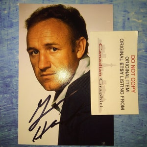 Gene Hackman Hand Signed Autograph Photo COA - Etsy