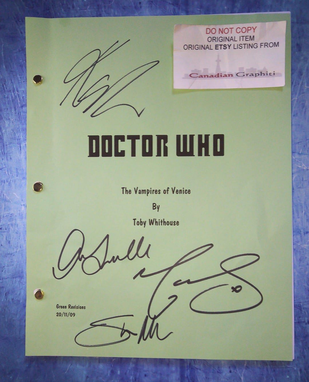Doctor Who 4x Cast Hand Signed Autograph Script COA Matt Smith, Karen ...