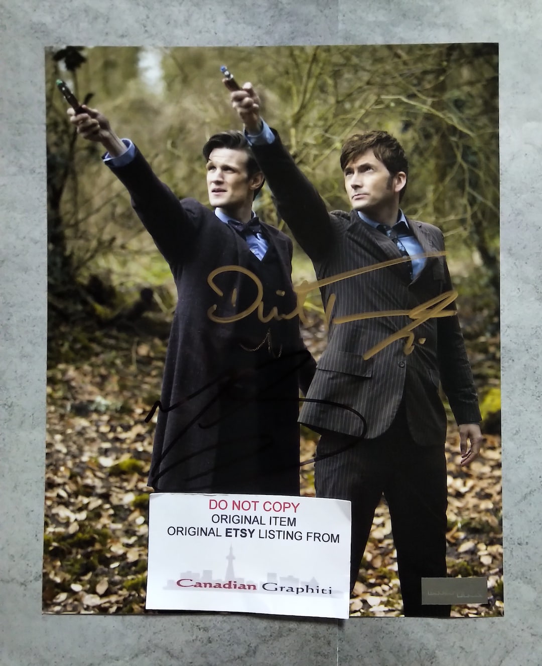 David Tennant & Matt Smith Hand Signed Autograph 8x10 Photo COA Doctor ...