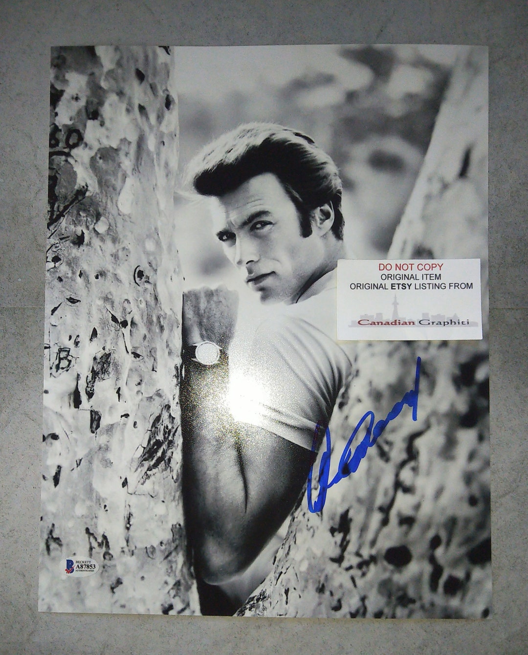 Clint Eastwood Hand Signed Autograph 11x14 Photo BAS COA - Etsy