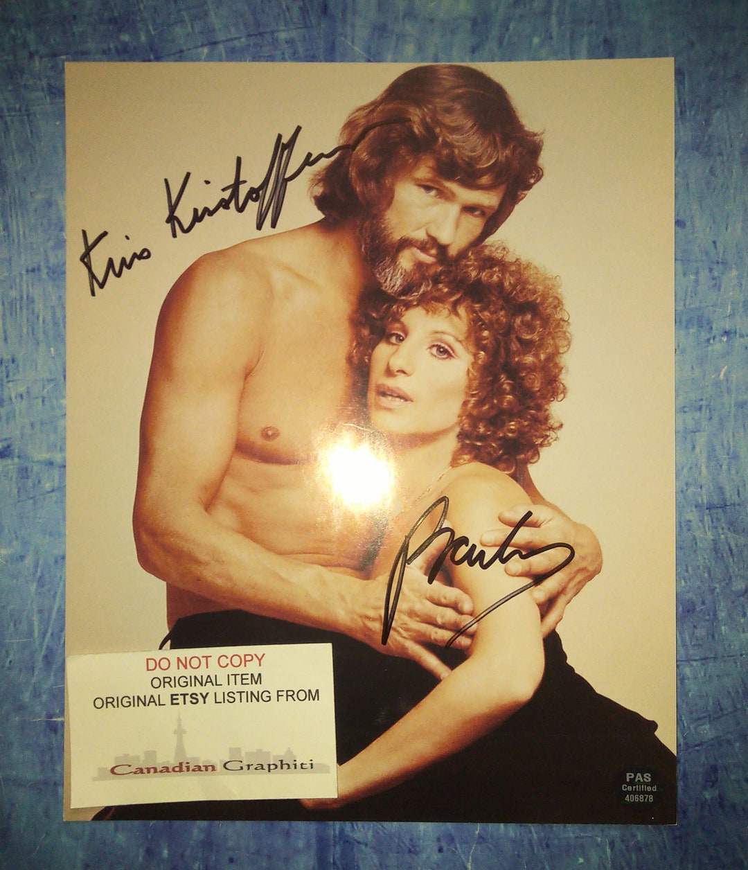 Barbra Streisand & Kris Kristofferson Hand Signed Autograph 8x10 Photo COA A Star is Born - Etsy