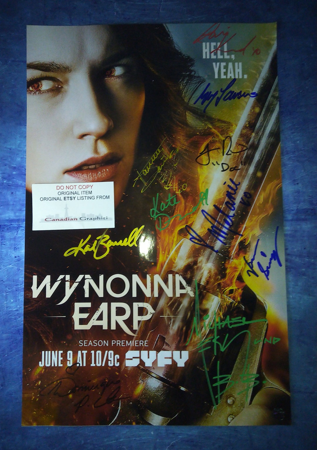 Wynonna Earp Hand Signed Autograph Poster COA Melanie Scrofano, Tim ...