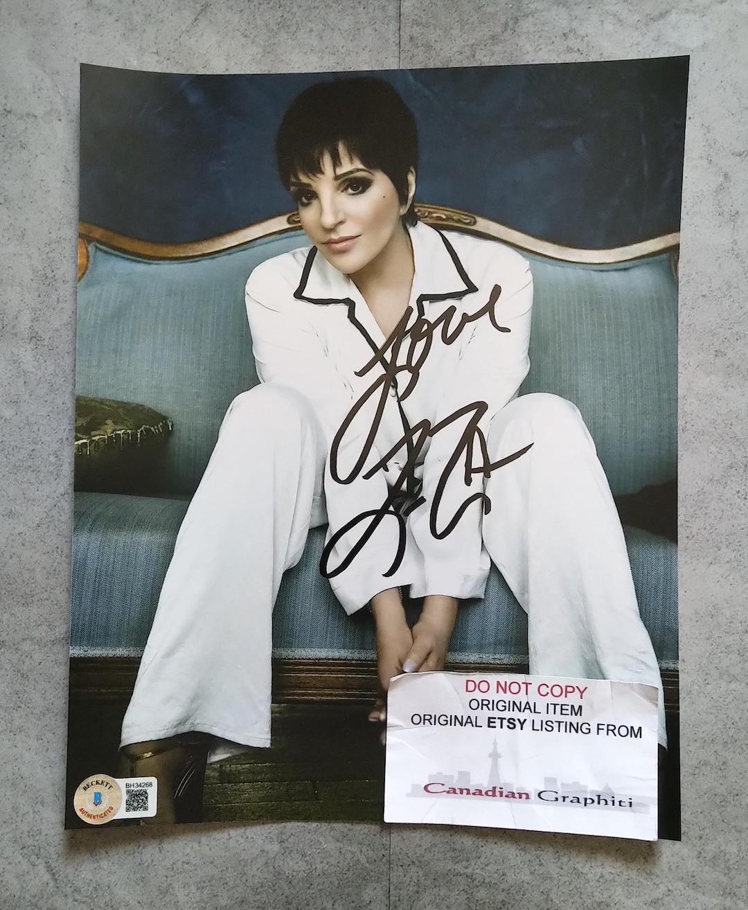 Liza Minnelli Hand Signed Autograph 8x10 Photo BAS COA - Etsy
