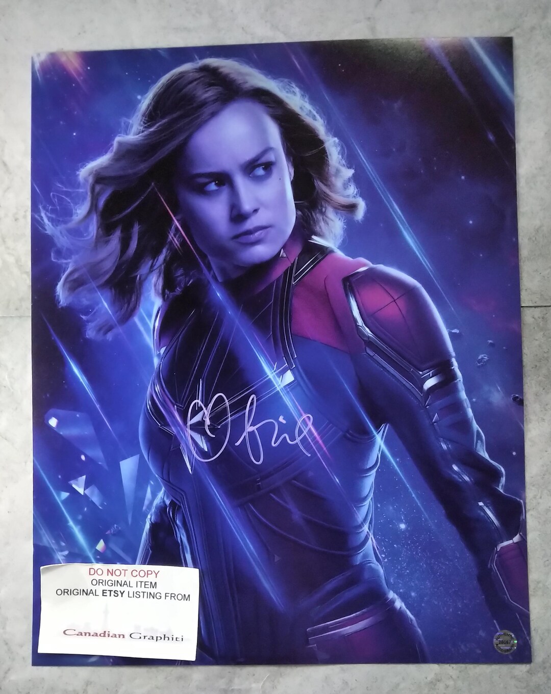Brie Larson Hand Signed Autograph 11x14 Photo COA Captain Marvel - Etsy
