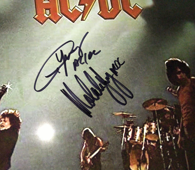 Angus Young & Malcolm Young AC/DC Hand Signed Autograph Photo COA - Etsy