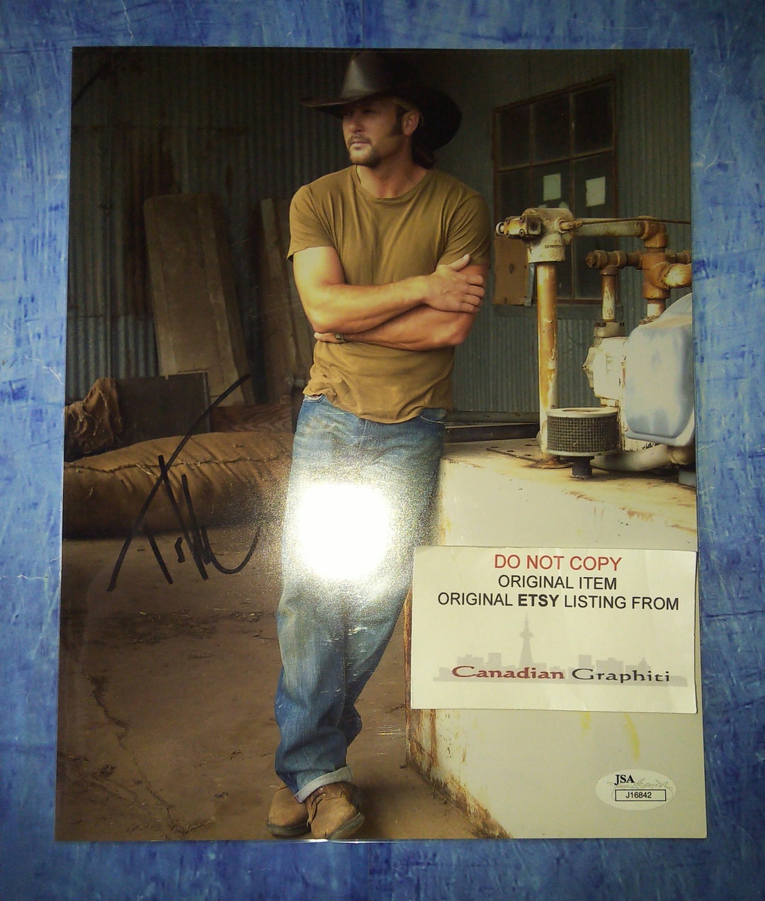 Tim Mcgraw Hand Signed Autograph 8x10 Photo JSA COA - Etsy